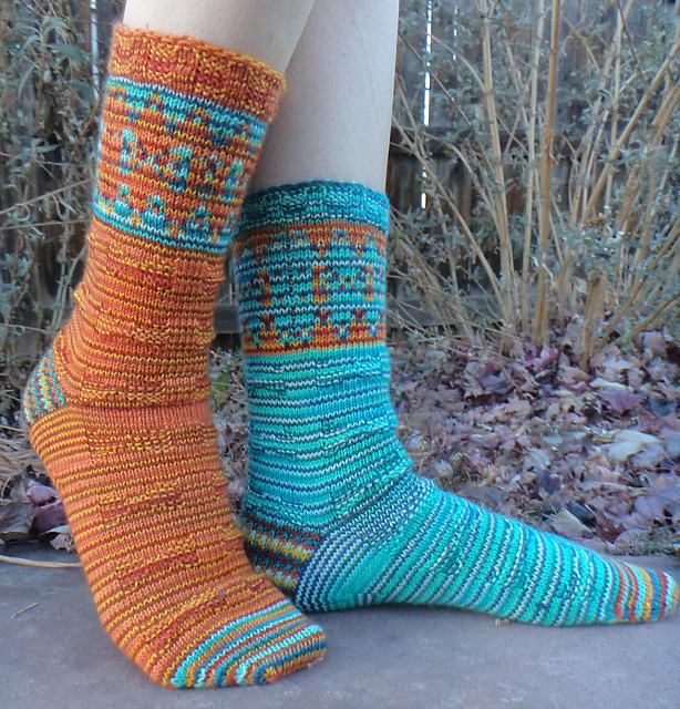 Ravelry: Tweedle Brothers Socks pattern by Laura Fahlin