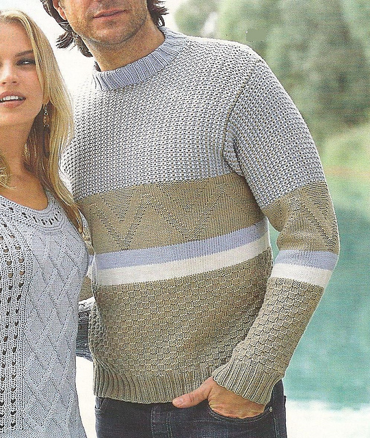 Ravelry: # 31 Herrenpulli im Mustermix pattern by Sabrina/Sandra team designers