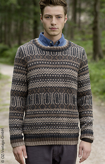 Ravelry: # 02 Herrenpulli im Jacquardmuster pattern by Sabrina/Sandra team designers