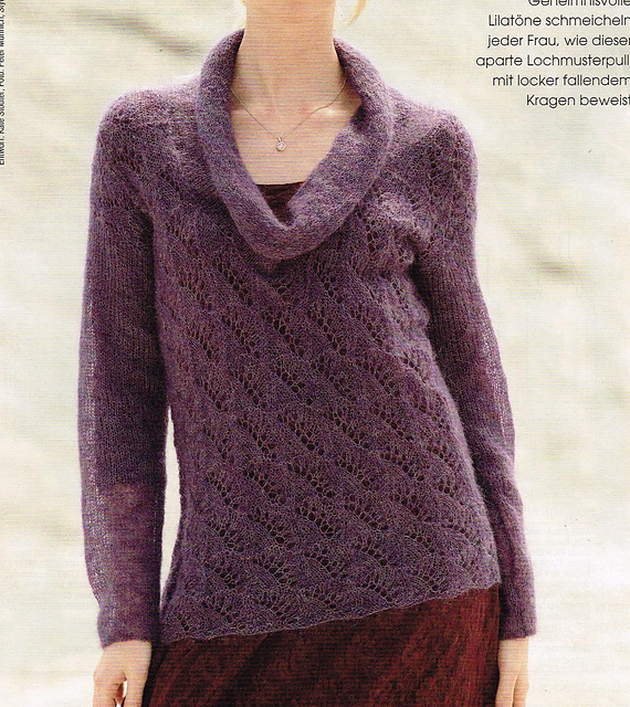 Ravelry: # 21 Ajourmusterpulli in Amethyst pattern by Käte Stödter