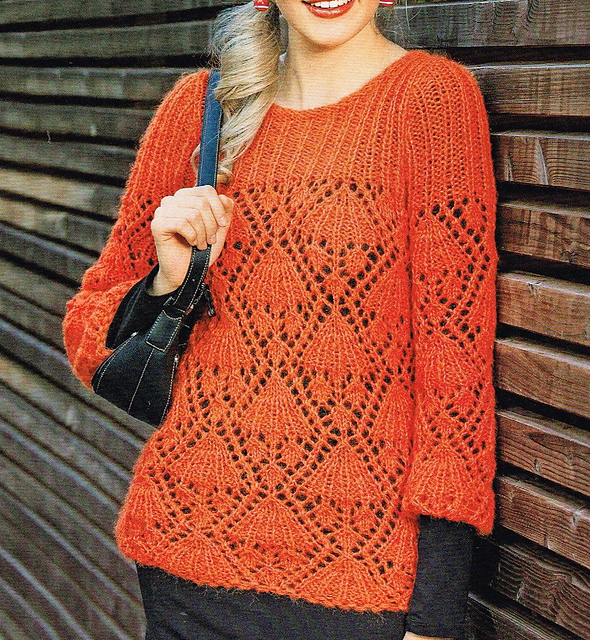 Ravelry: # 17 Ajourmusterpulli pattern by Helga Grebenstein
