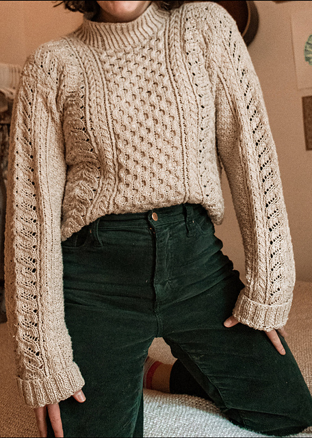Ravelry: Vintage Cabled Sweater pattern by Lillian Olson