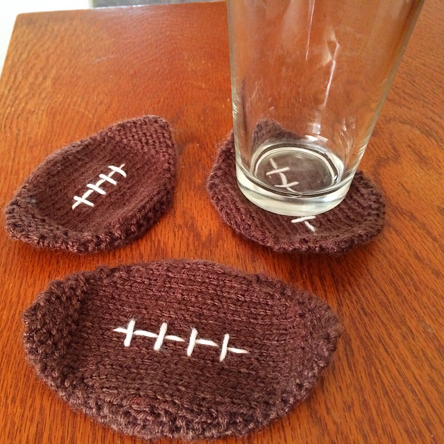 Ravelry: Knitted Football Coasters pattern by Whitney Goldsberry
