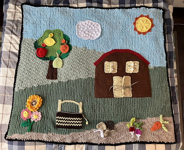 Ravelry: Sensory Fidget Blanket - Barnyard Scene pattern by Lily L. C. So