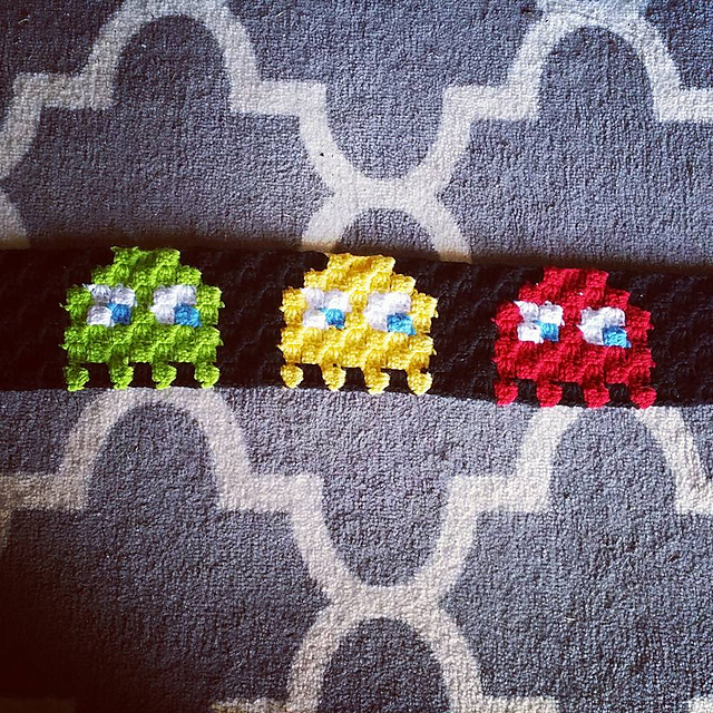 Ravelry: C2C Pacman Inspired Ghosts Headwrap pattern by Kristi Hamilton