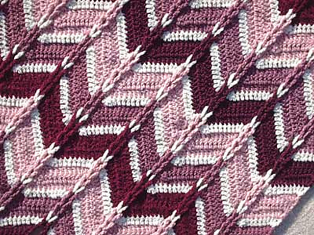 Ravelry: linda74's 2012 #50 - Bobble-less #2 - A Jacob's Ladder Ripple