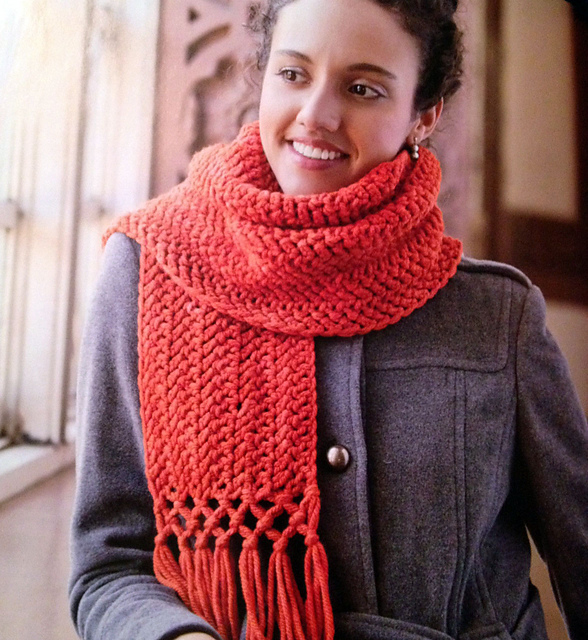 Ravelry: Knotty Herringbone Scarf pattern by Linda Permann