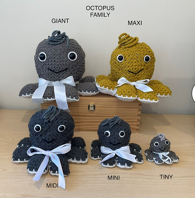 Ravelry: Granny Square Octopus Family pattern by Linda Morris Tomlin