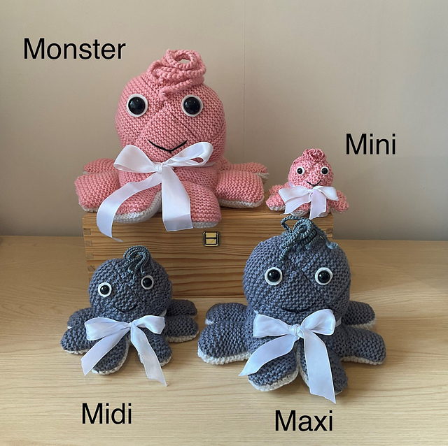 Ravelry: Knitted Square Octopuses pattern by Linda Morris Tomlin