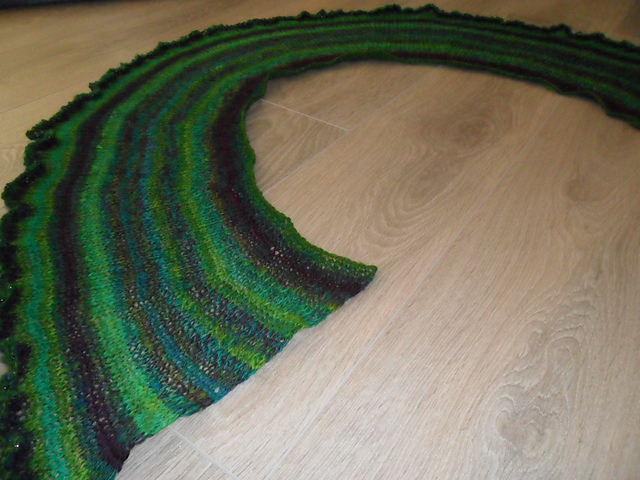 Ravelry: Rainbow Ruffle Shawl pattern by More Twist