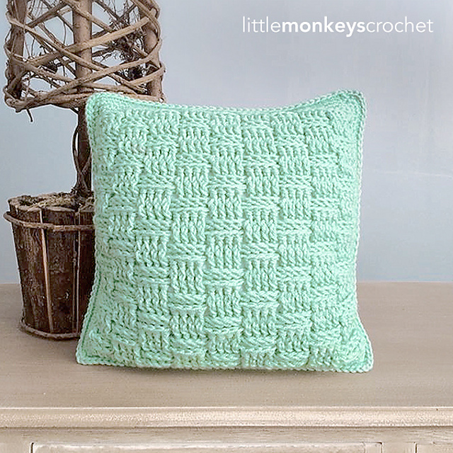 Ravelry: Basketweave Pillow pattern by Rebecca Langford