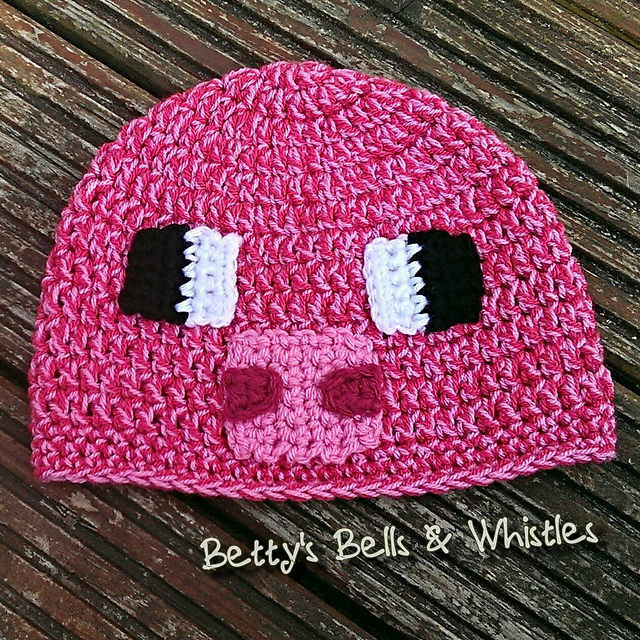 Ravelry: Minecraft inspired pig hat pattern by Elizabeth Dodd
