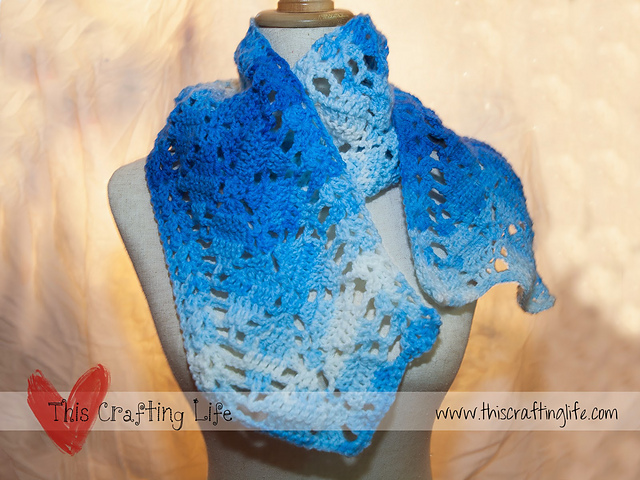 Ravelry: Beautiful Leaves Scarf pattern by Atmospheric Noise Studios