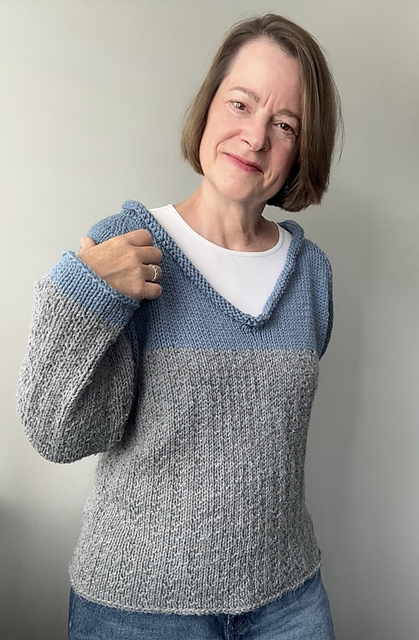 Ravelry: Simple, Cozy Knit Two Toned Sweater pattern by LJ GP