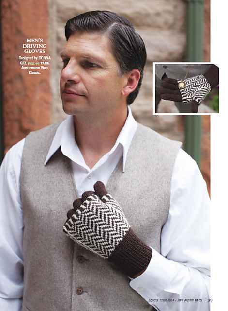 Ravelry: Men's Driving Gloves pattern by Donna Kay