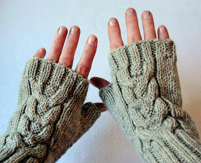 Ravelry: Celtic Diva Fingerless Mittens pattern by Martha McKeon