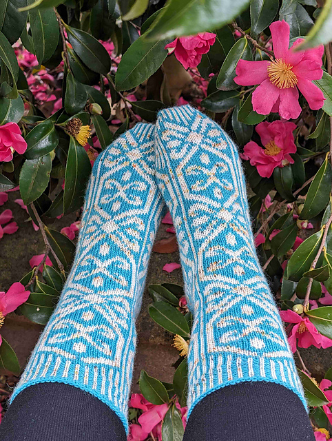 Ravelry: Embossed Wallpaper Socks pattern by Lorraine Rayson