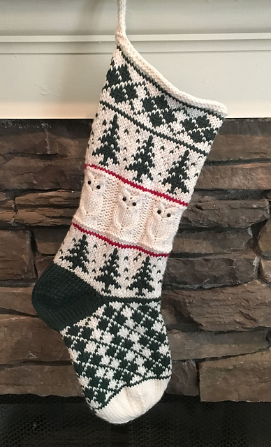 Ravelry: Owls in the Forest Stocking pattern by Darlene Swaim