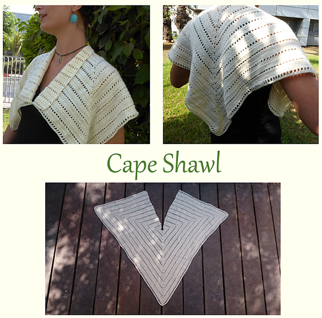 Ravelry: Cape Shawl pattern by Meirav Rath