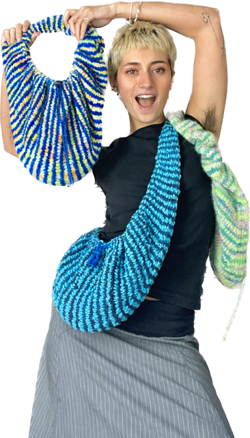 Ravelry: scrunchie bag (knit) pattern by Loupy Studio