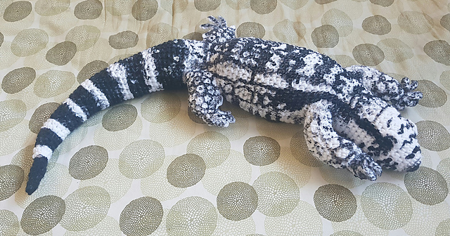 Ravelry: Black and White Tegu Plush pattern by Beth Mulligan of Skyfire ...