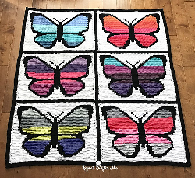 Ravelry: Pop Butterfly Graphan pattern by Sarah Zimmerman