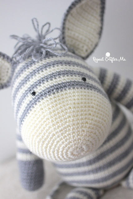 Ravelry: Crochet Zebra based on Yarnspirations Knit Zebra pattern by ...