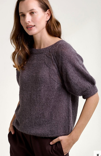 Ravelry: Short-Sleeved Raglan Sweater pattern by Fil Katia