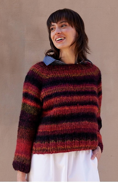 Ravelry: Basic Sweater Knit in the Round (Pull) pattern by Fil Katia