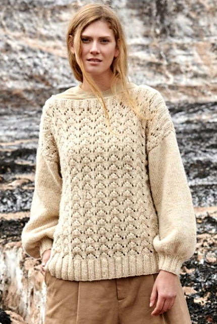 Ravelry: Puffed-Sleeve Sweater (Pull) pattern by Fil Katia