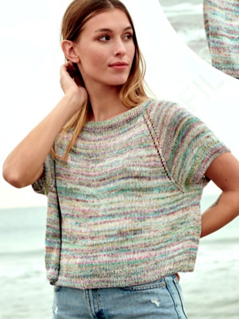Ravelry: Top Down Cropped Circular Sweater pattern by Fil Katia