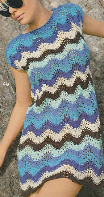 Ravelry: # 45 Mini robe en motif ondulé pattern by Carolin Schwarberg