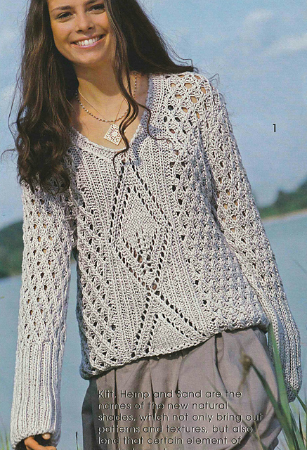 Ravelry: # 01 Sweater in Kitt pattern by Sabrina/Sandra team designers
