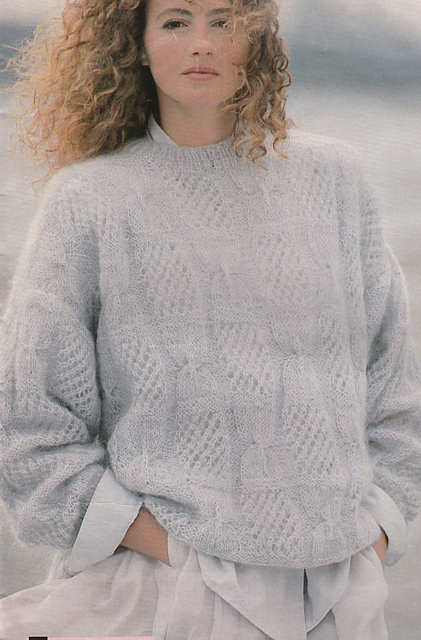 Ravelry: # 03 Pull en mohair gris pattern by Sandra Magazine