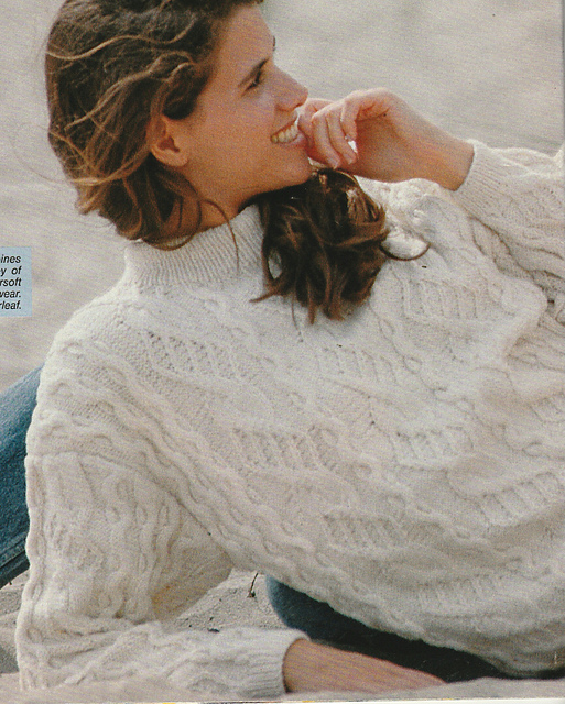 Ravelry: # 03 Sweater with Cable Pattern pattern by Sandra Magazine