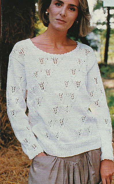 Ravelry: # 22 Pull motifs ajourés en diagonale pattern by Sandra Magazine