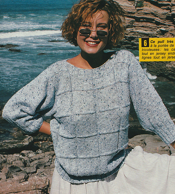 Ravelry: # 06 Pull à quadrillage pattern by Sandra Magazine