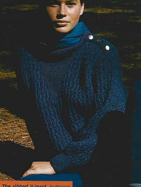 Ravelry: # 02 Blue Sweater pattern by Sandra Magazine