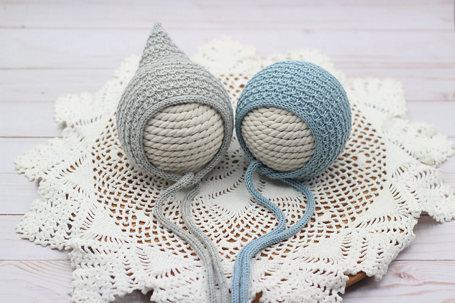 Ravelry: Jack & John Bonnets pattern by Cream of the Prop