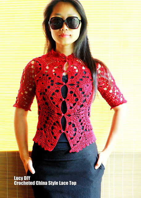 Ravelry: lucyscorner's Crocheted China Style Lace top