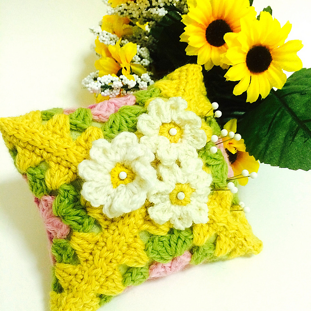Ravelry: Crochet Blossom Pin Keeper pattern by Lu Douglas