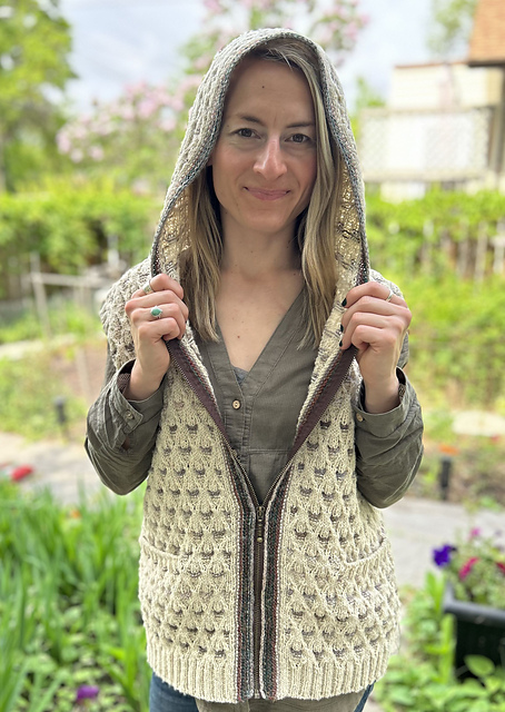 Ravelry: Basket Tree Hooded Vest pattern by Adèle Hempel