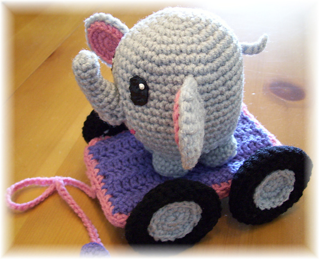 Ravelry: Elephant Pull Toy pattern by Sally Byrne