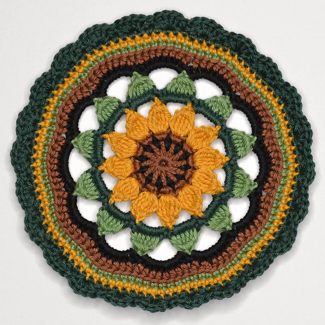 Ravelry: Mini Mandala Sunflower pattern by Vita Mašalienė