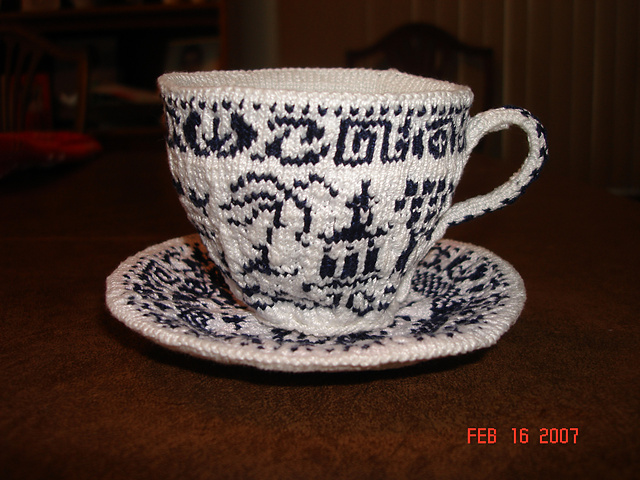 Ravelry: Willow Pattern Cup and Saucer pattern by Debbie New