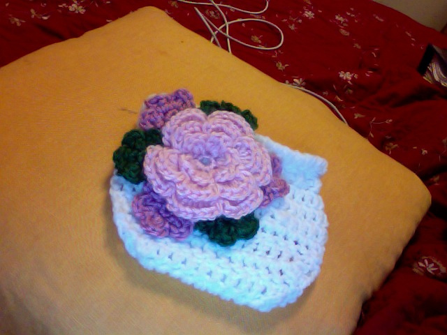 Ravelry: lyshygurl's fancy flower diaper cover and HAT w/flower