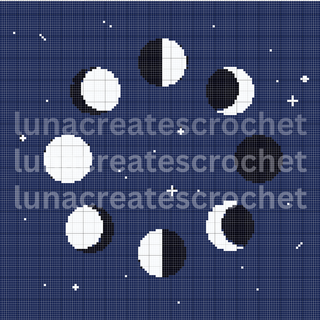 Ravelry: Moon Phases tapestry pattern by Shelby Hansen
