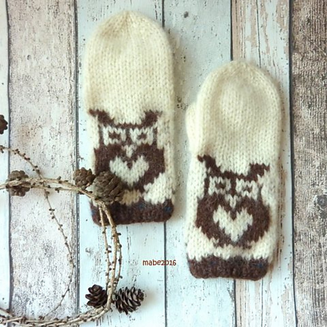Ravelry: Tova Uglevotter- Owl mittens pattern by MaBe