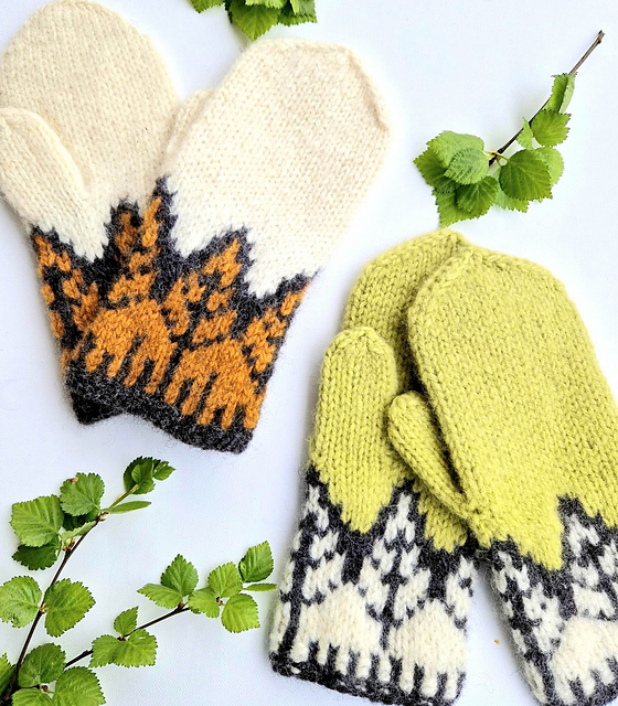 Ravelry: Tova bladvotter / Leaf mittens pattern by MaBe
