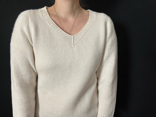 Ravelry: Angel Sweater V-neck pattern by mabelle knitting